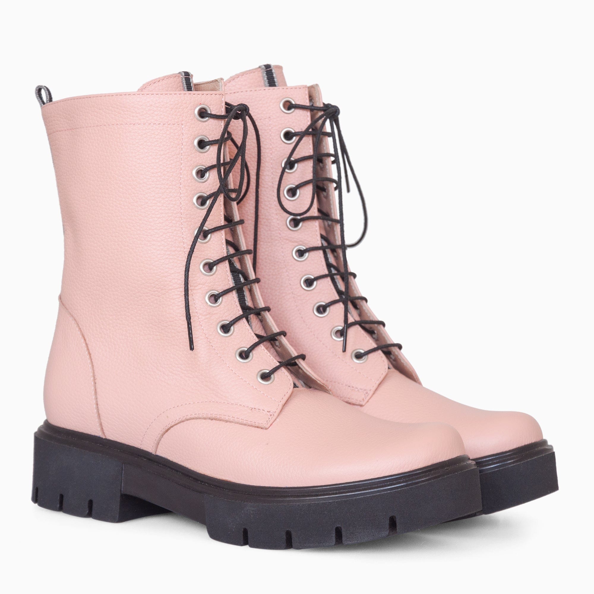 Ghete dama din piele naturala roz Nalla – Pantofi Diane Marie