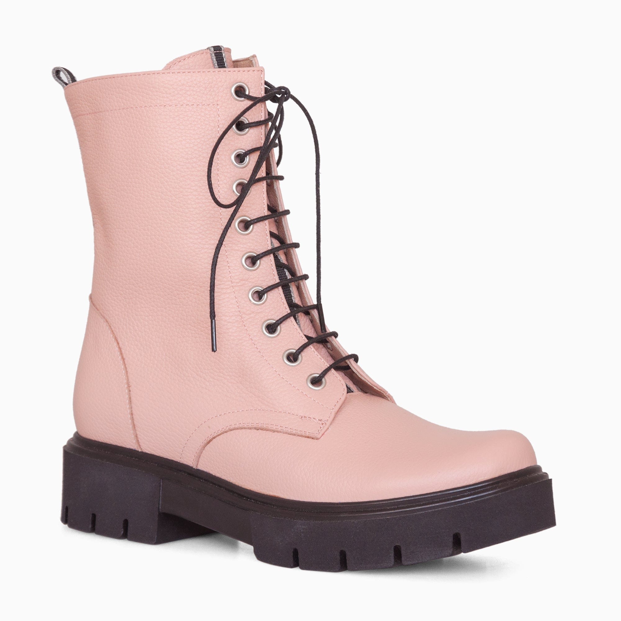 Ghete dama din piele naturala roz Nalla – Pantofi Diane Marie