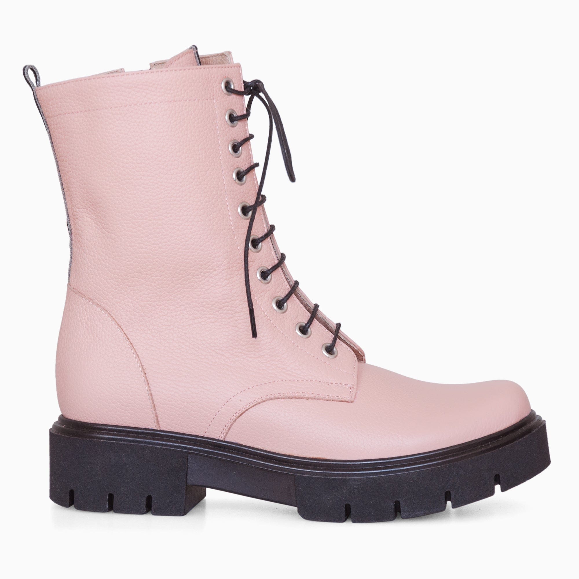 Ghete dama din piele naturala roz Nalla – Pantofi Diane Marie